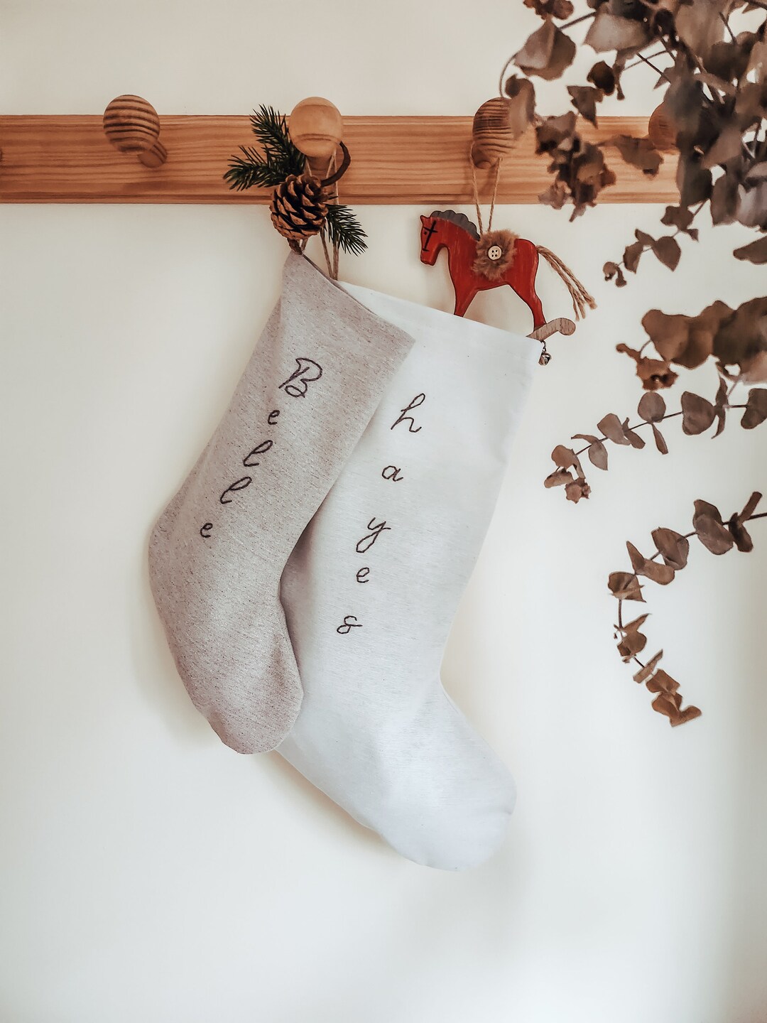 Personalized Family Christmas Santa Stocking, Custom Name Christmas ...