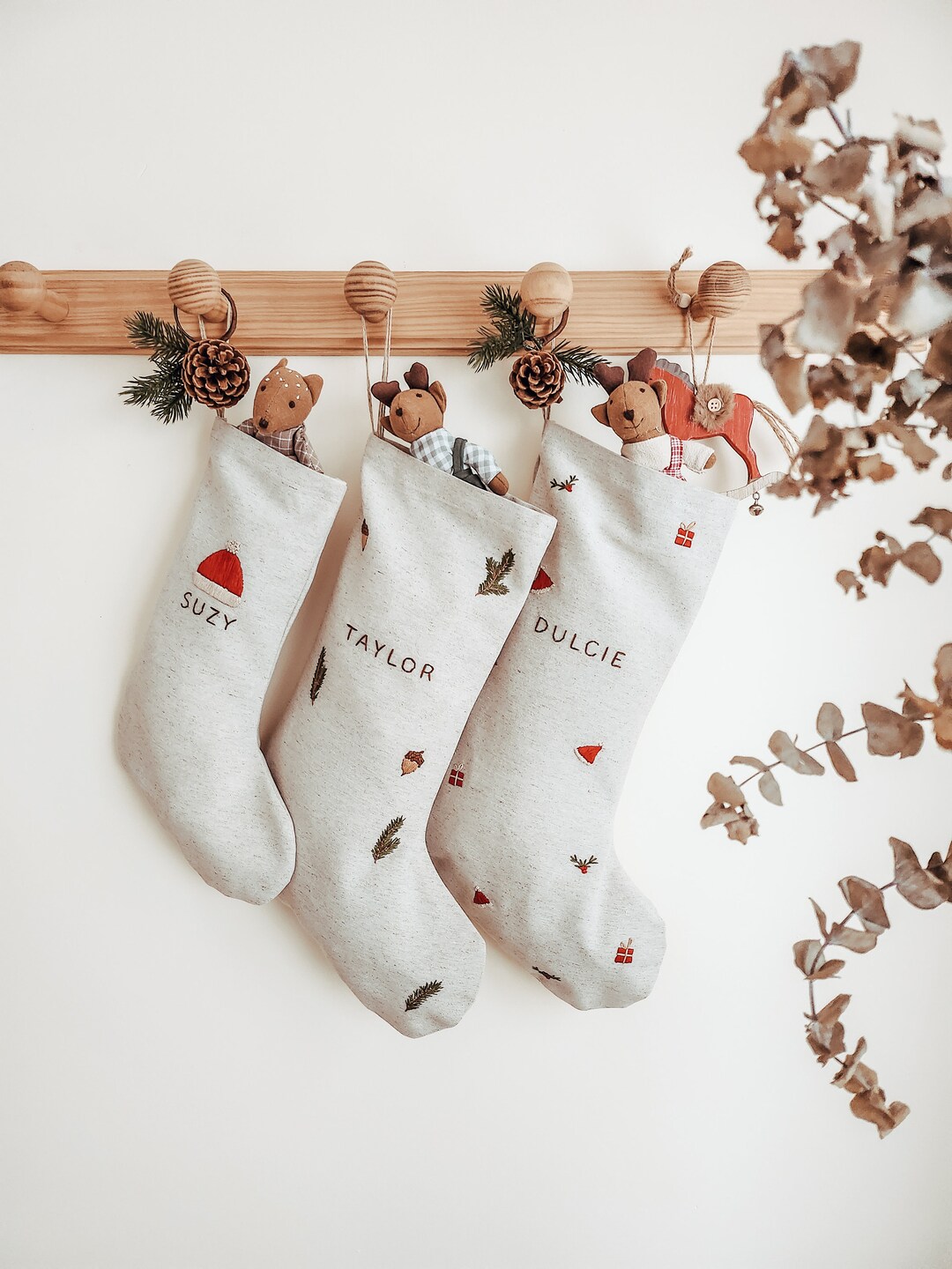 Personalized Christmas Santa Stocking/custom Name Christmas Stocking ...