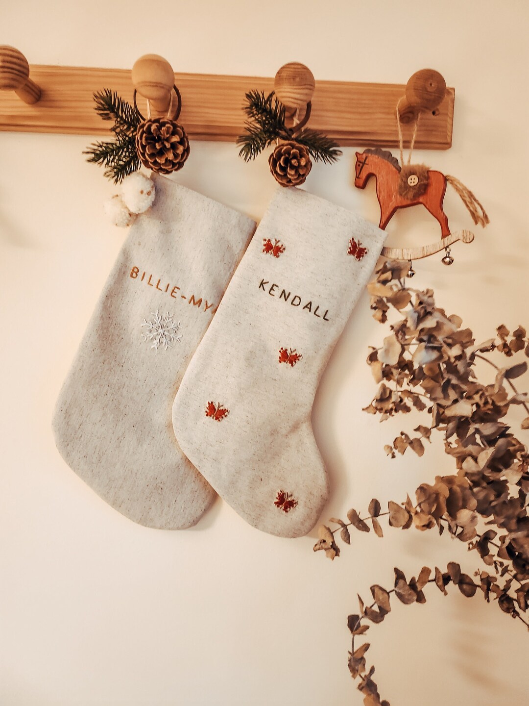 Personalized Family Christmas Santa Stocking, Custom Name Christmas ...