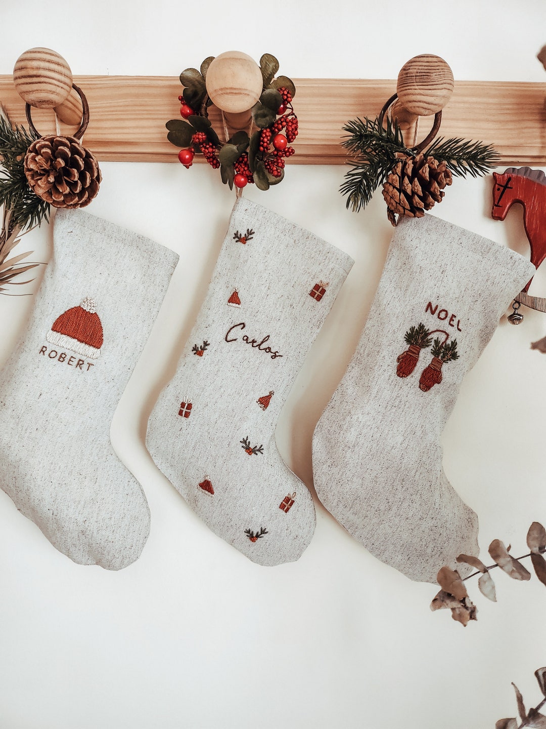 Personalized Christmas Santa Stocking/custom Name Christmas Stocking ...