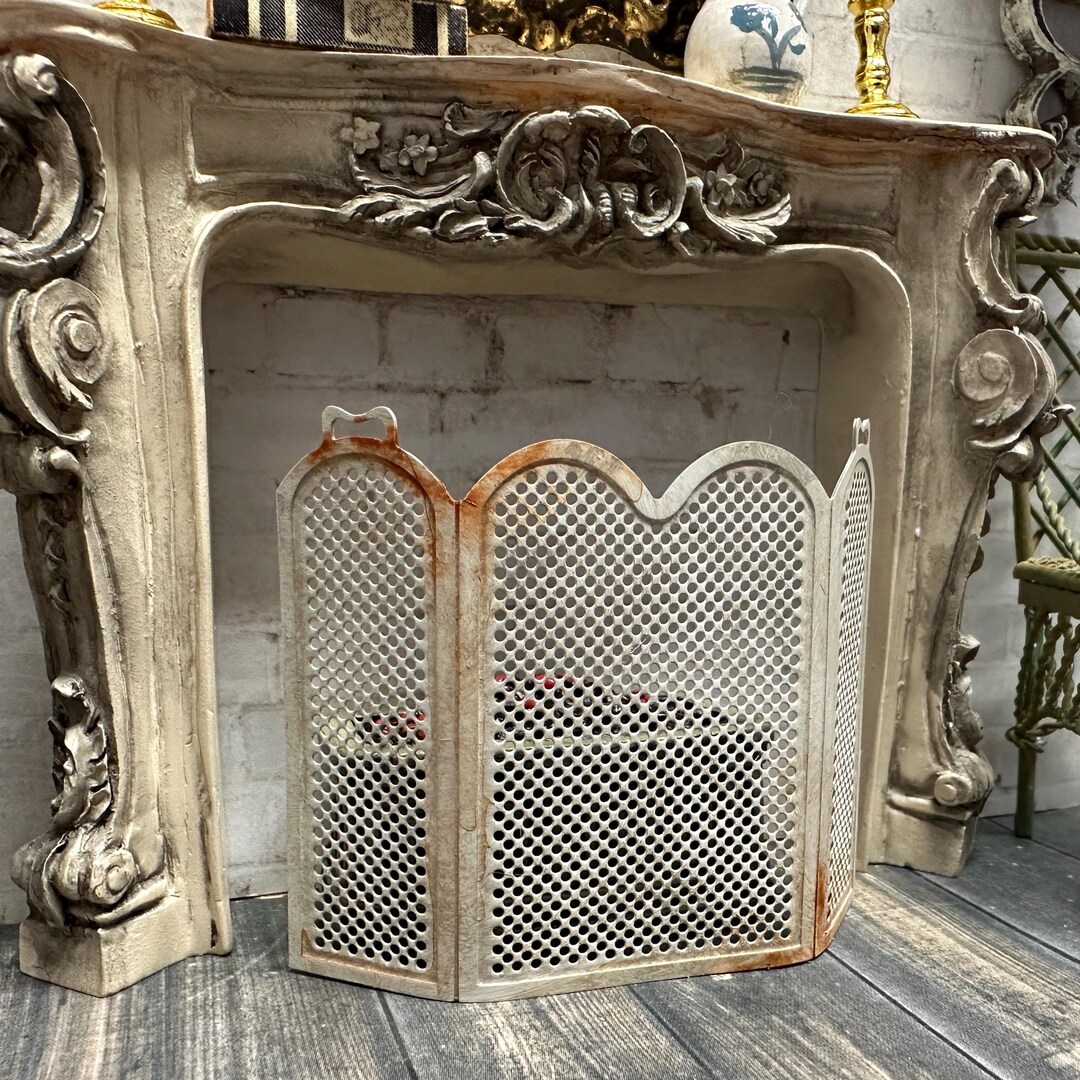 Dollhouse Miniature Fireplace Screen, Miniature Decoration - Etsy