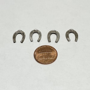 Dollhouse Miniature Four Tiny Horse Shoes - Etsy