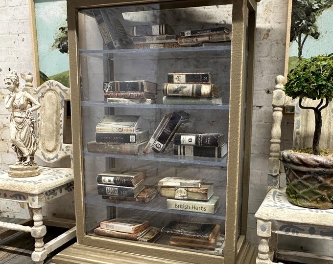 Dollhouse Miniature Display Case, Miniature Cabinet, Dollhouse Shop ...
