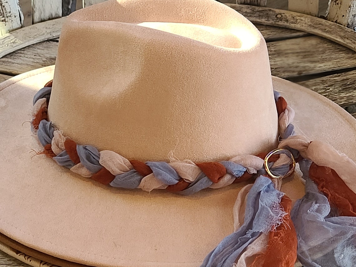 LOT 7 Wide Fat Braid Hat Band HAT BAR Rancher Boho - Etsy