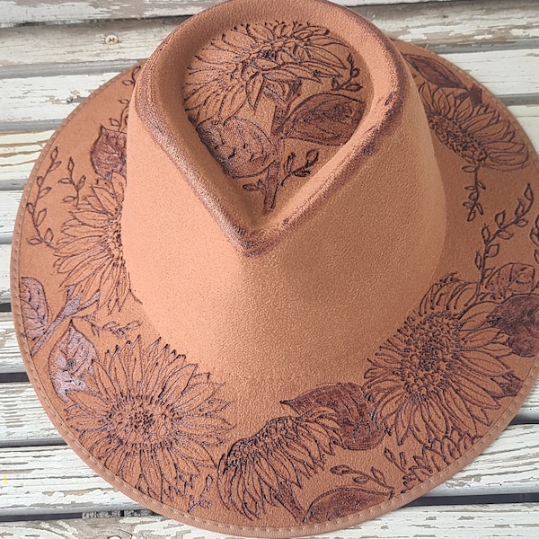 Pyrography Felt Hat - Etsy
