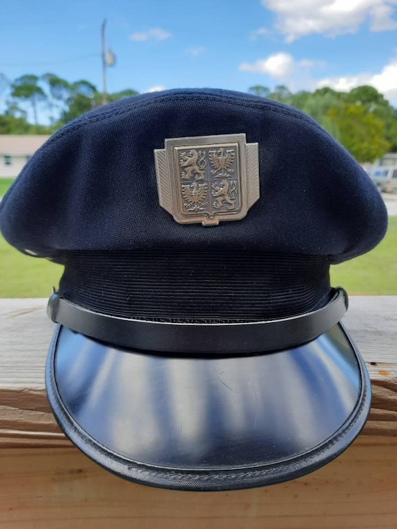 Vintage Czechoslavakian State Police Services Corp Officer Hat - Etsy