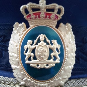 Vintage Denmark Danish European Police Services Officer Hat Helmet Cap ...