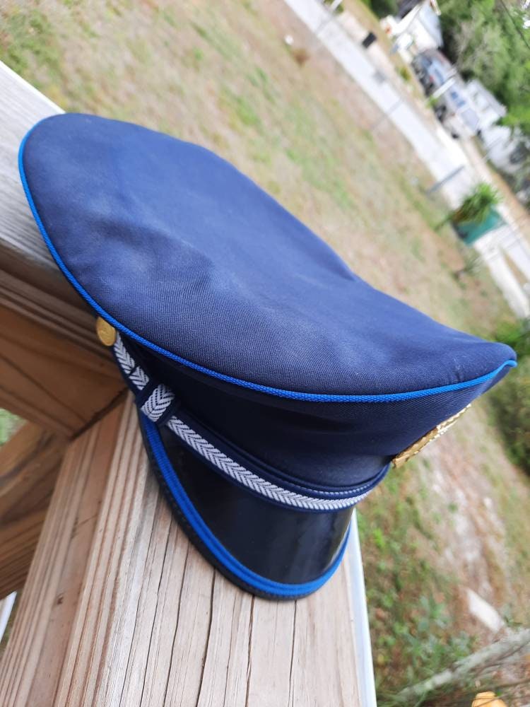 Vintage Slovenia Police Officer Europe Hat Helmet Cap Kepi Navy Blue ...