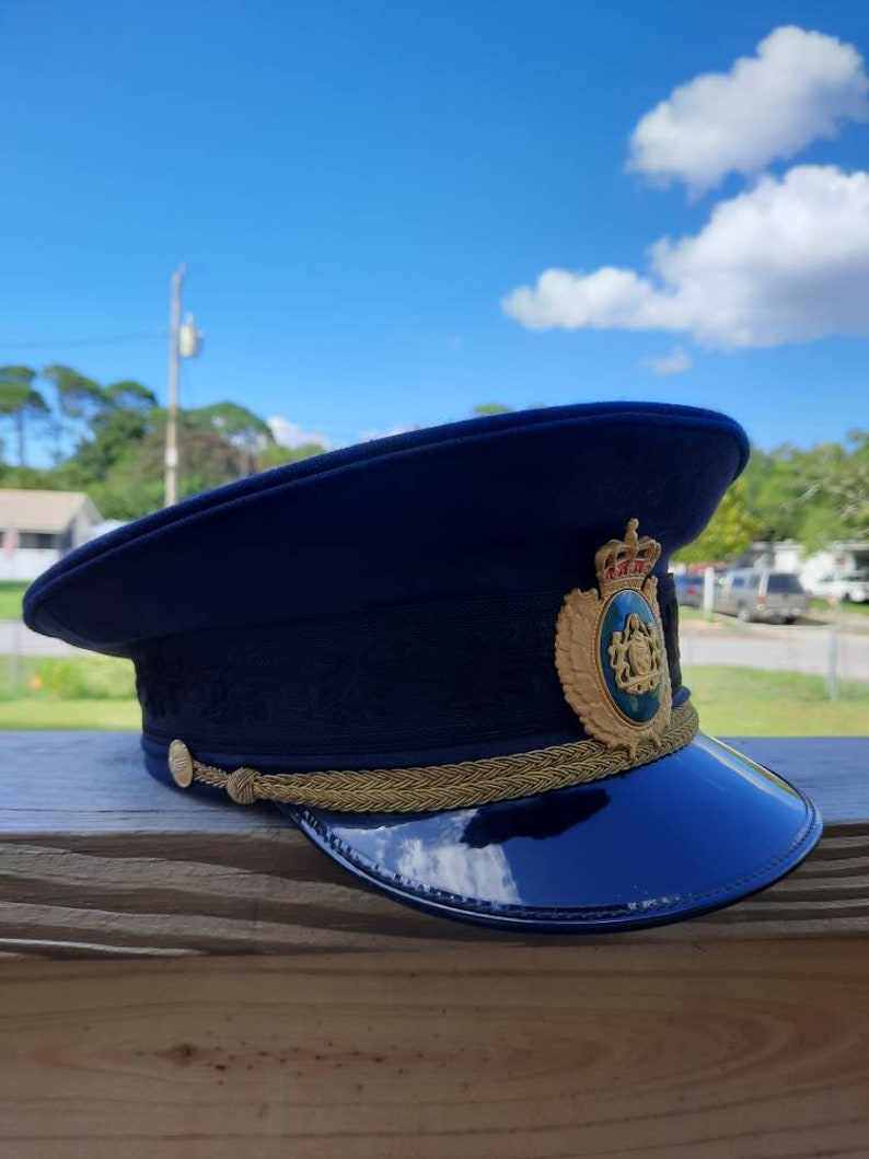 Vintage Denmark Danish European Police Services Officer Hat Helmet Cap ...