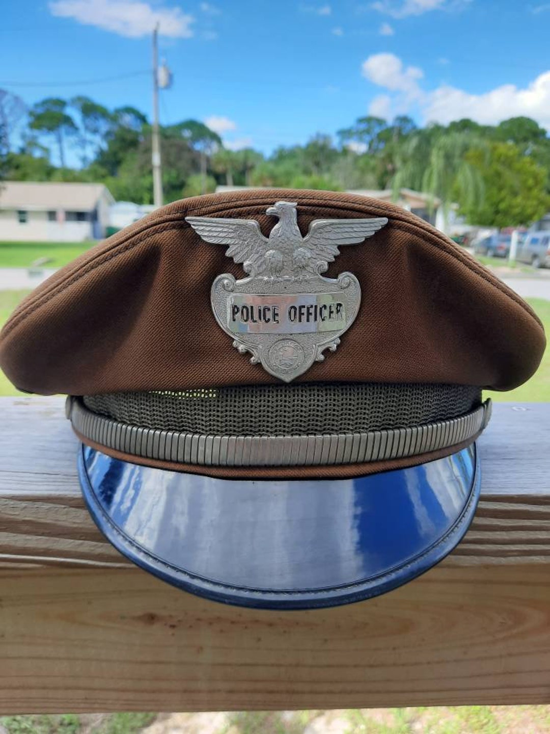 Vintage State of Florida Police Officer Services Corp Hat Helmet Cap ...