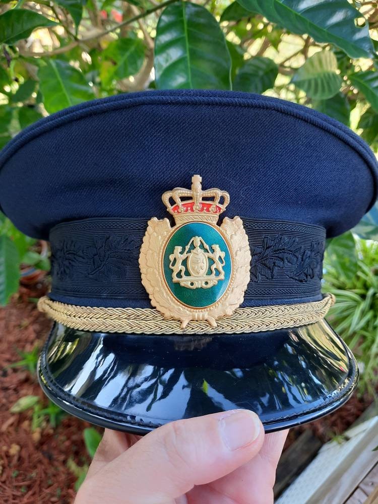 Vintage Denmark Danish European Police Services Officer Hat Helmet Cap ...
