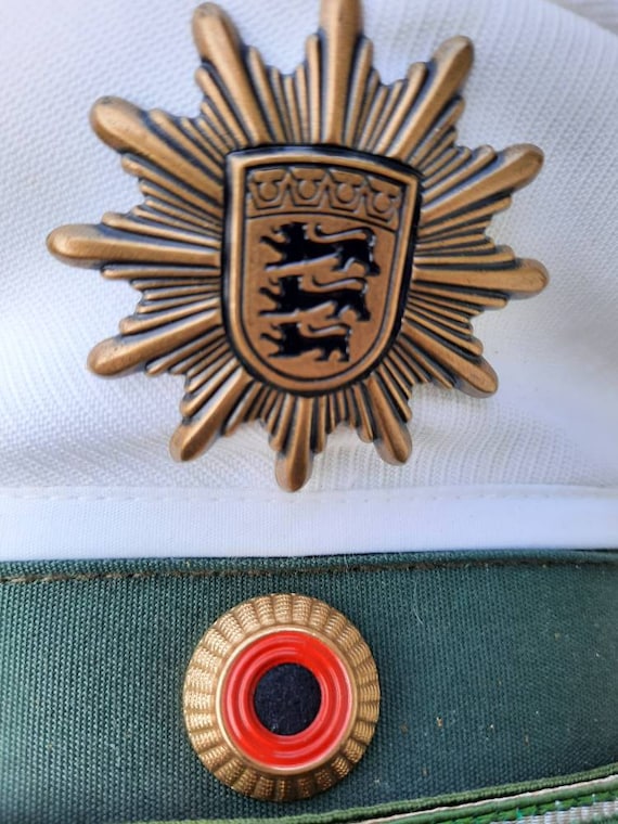 Vintage German Baden Police Officer Hat Helmet Cap Ke… - Gem