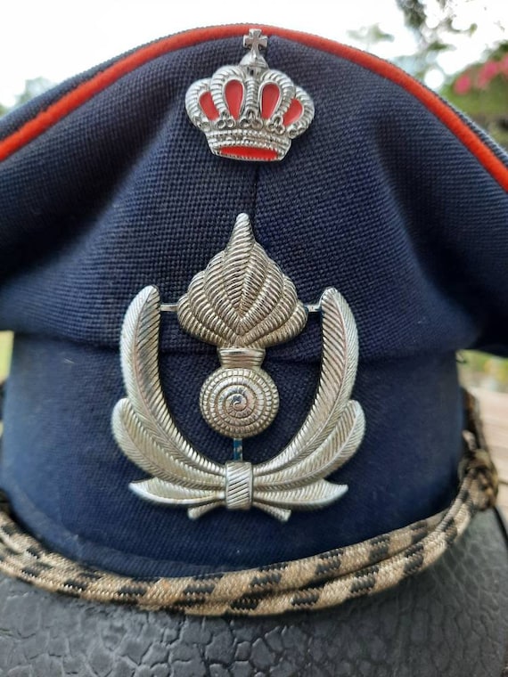 Vintage Belgium Gendarmerie Police Officer Hat Helmet… - Gem