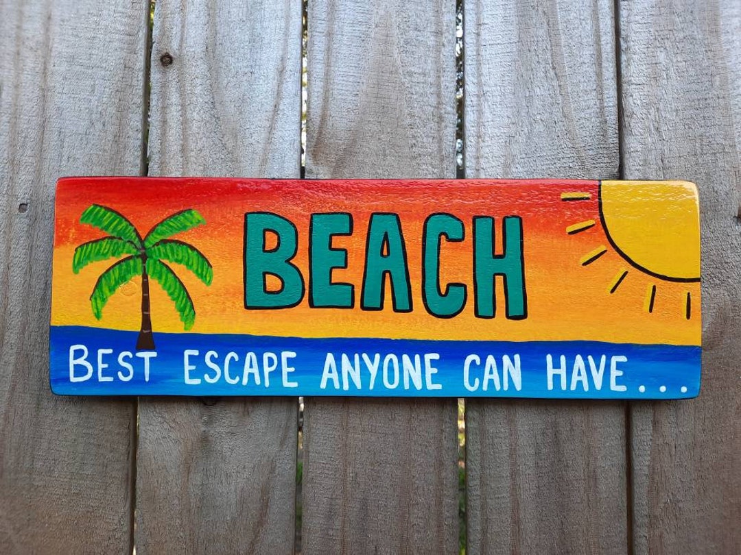 BEACH Best Escape Anyone Can Have Coastal Nautical Salty Sunset Sunrise ...