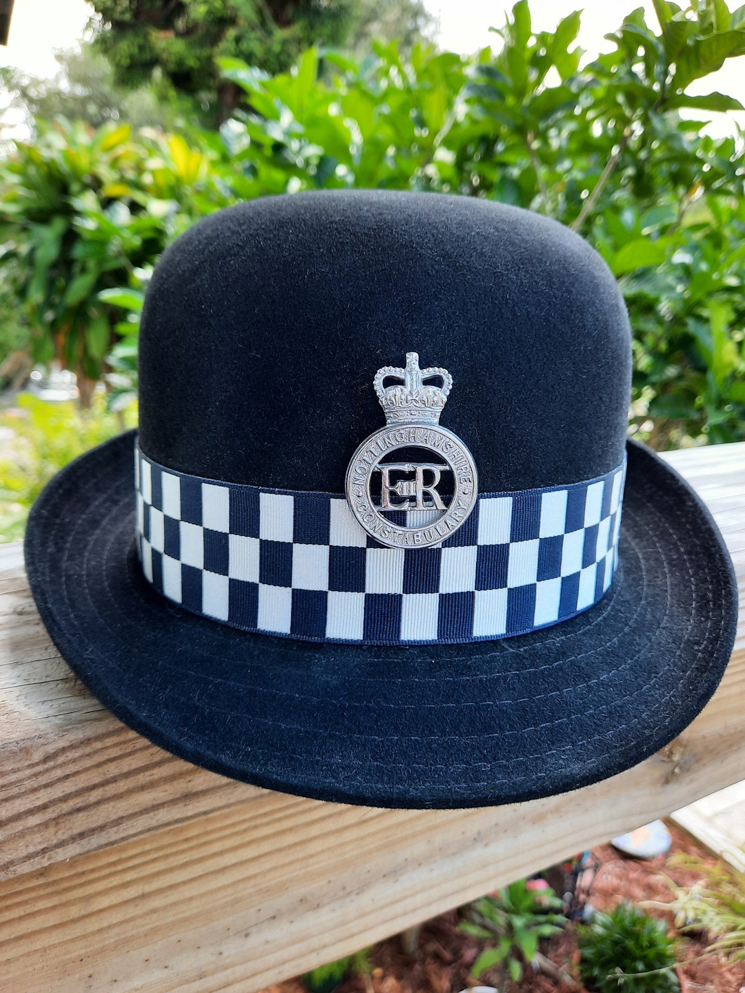 Vintage British London Police Office Cop Military Hat Helmet Cap Kepi ...