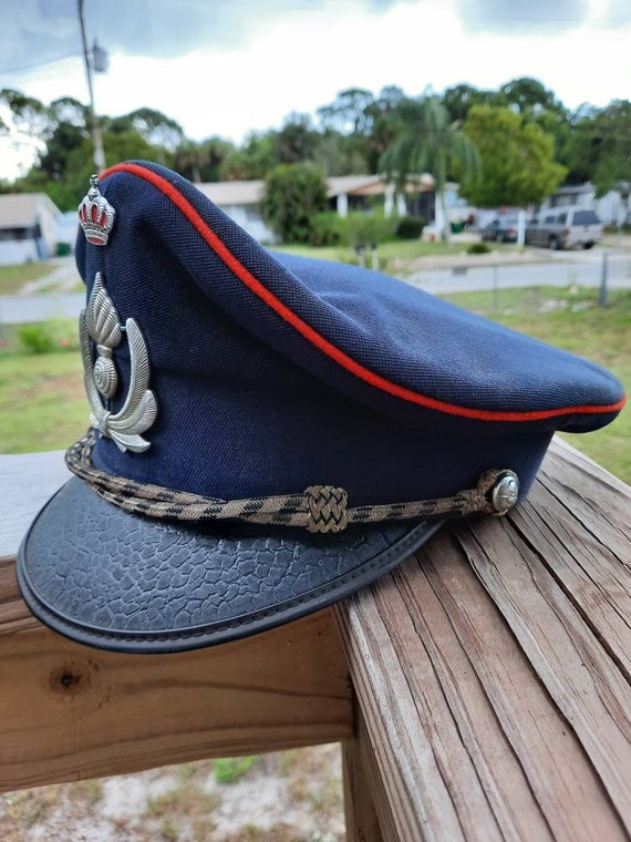 Vintage Belgium Gendarmerie Police Officer Hat Helmet… - Gem