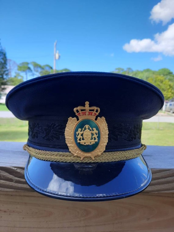 Vintage Denmark Danish European Police Services Officer Hat - Etsy
