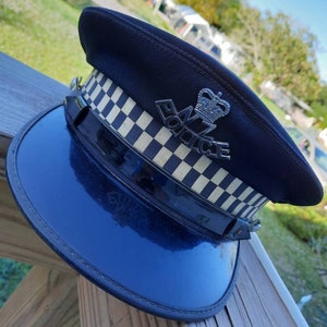 Vintage New Zealand Metro State Police Cop Hat Helmet Cap Kepi Officer ...