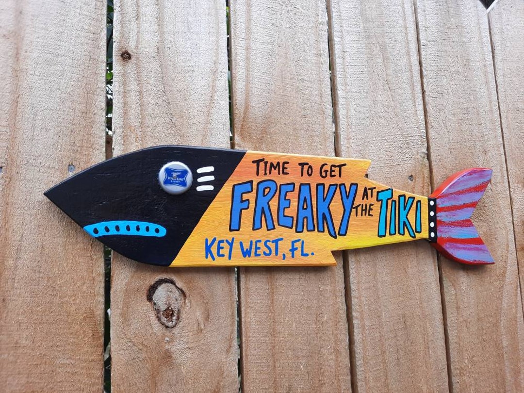 Getting Freaky at the TIKI Bar Fish Fisherman Shark Restaurant Sign ...
