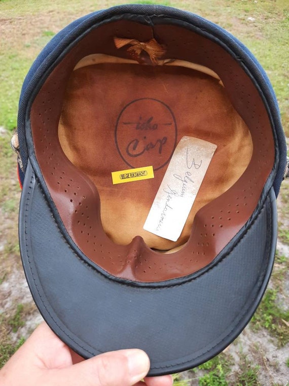 Vintage Belgium Gendarmerie Police Officer Hat Helmet… - Gem