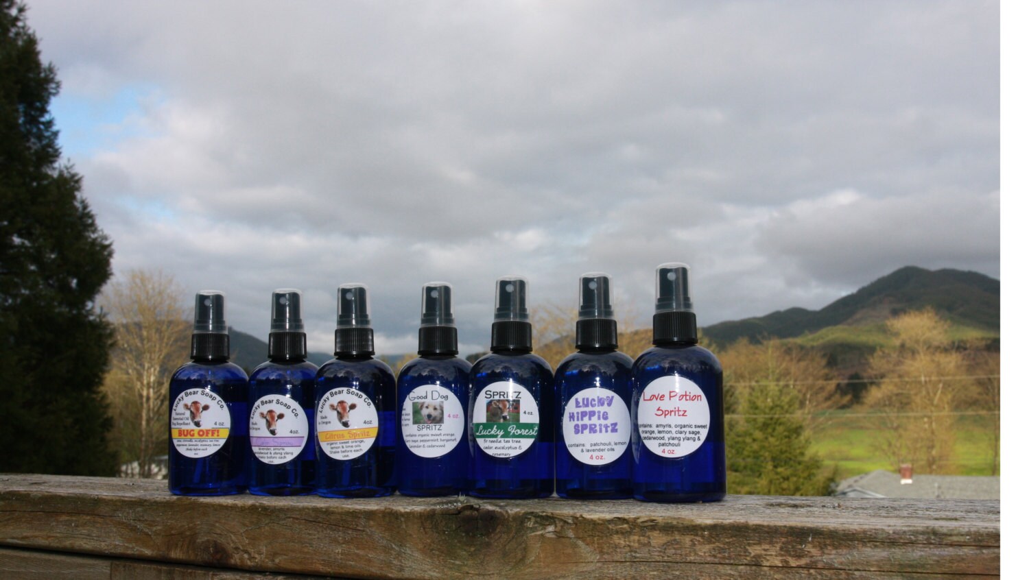 LUCKY FOREST Spritz Aromatherapy Spray Essential Oils Fir, Tea Tree ...