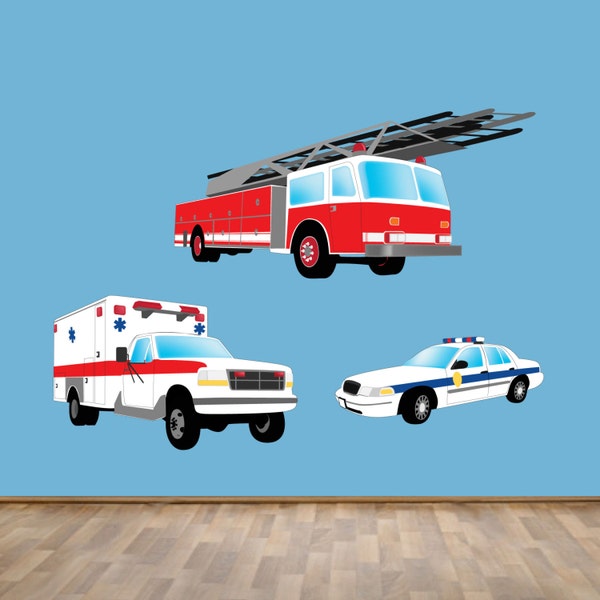 Firetruck Wall Decal - Etsy
