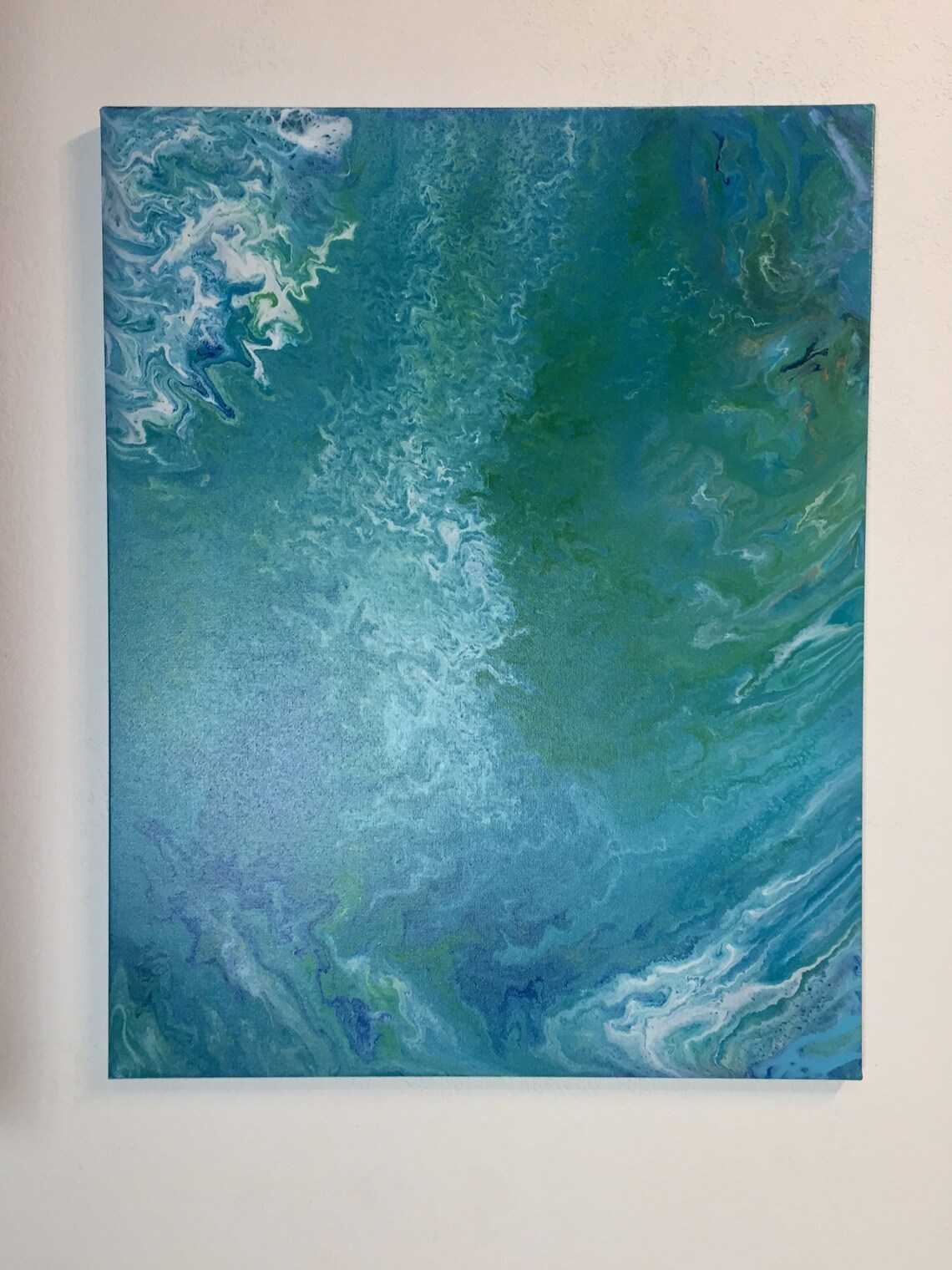 Ocean Wall Art Teal Abstract Art Original. Teal Abstract - Etsy