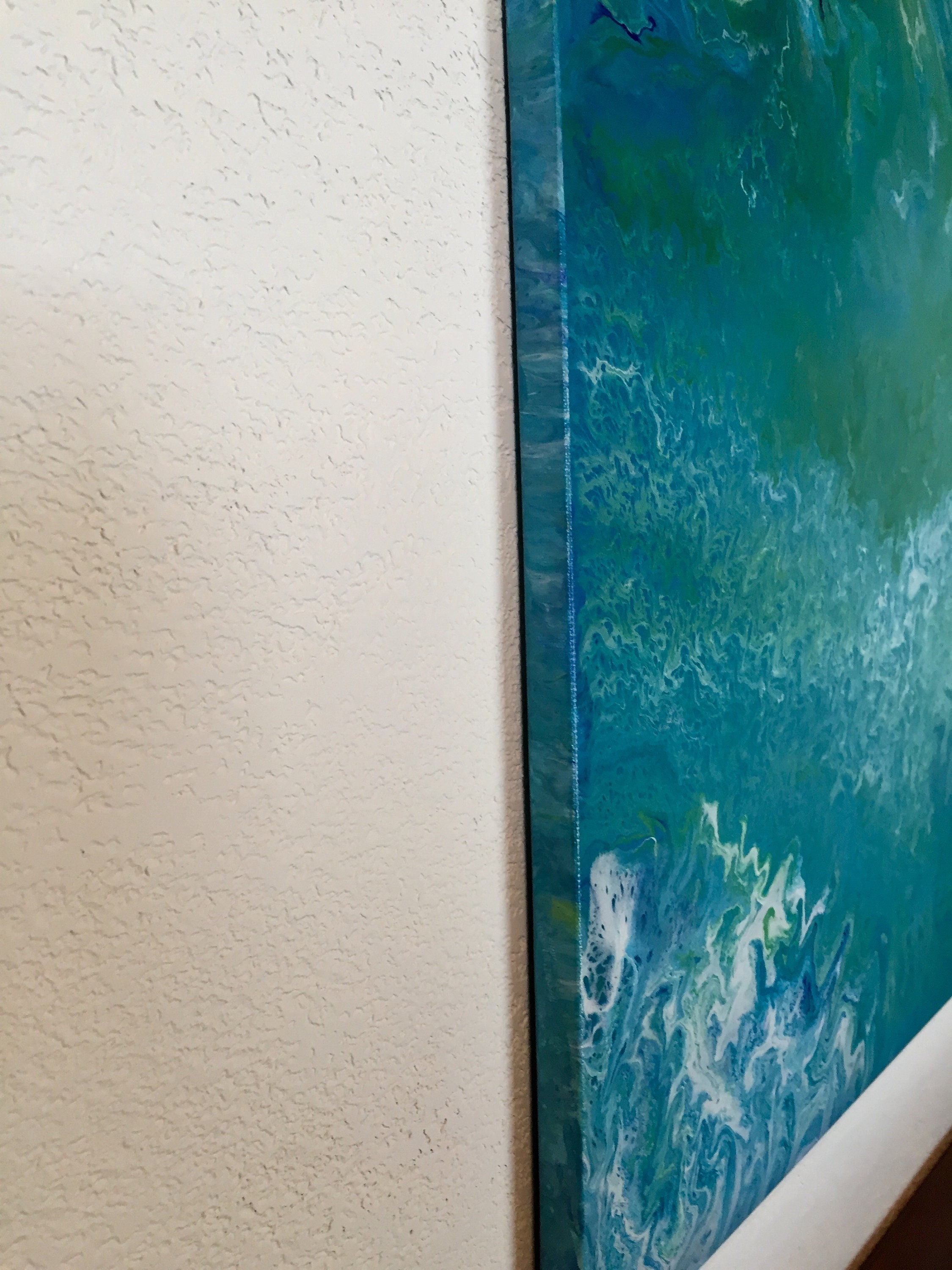 Ocean Wall Art Teal Abstract Art Original. Teal Abstract - Etsy