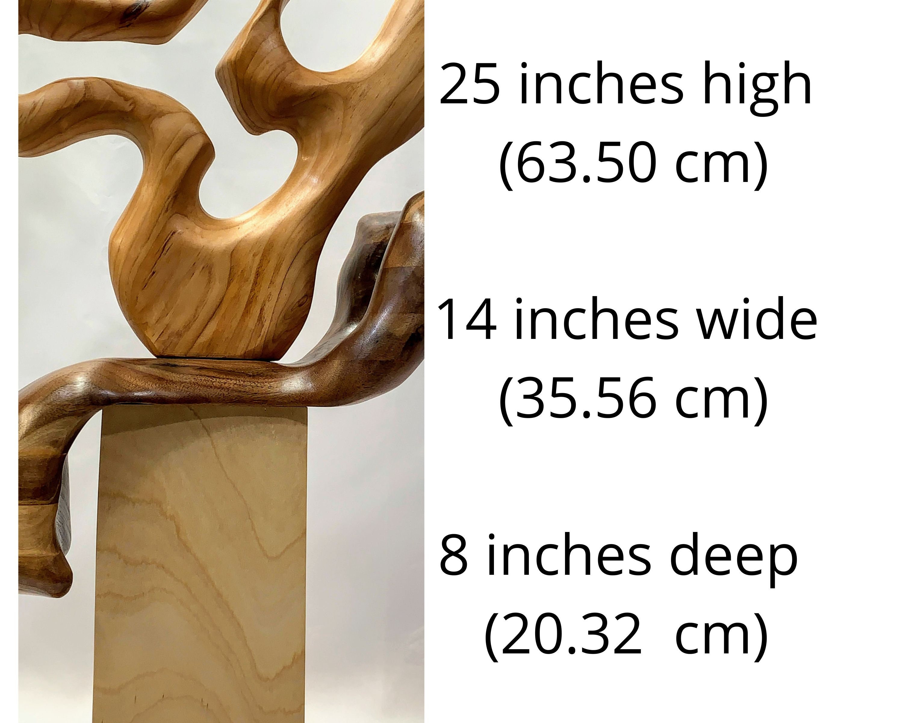 Modern Abstract 3d Wood Sculpture Décor Art Natural Wood Modern Wood ...