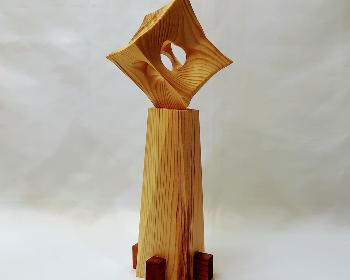 Modern Abstract 3d Wood Sculpture Décor Art Natural Wood Modern Wood ...