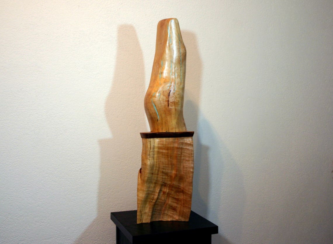 Natural Modern Wood Sculpture Art Large Modern Sculpture wood art ...