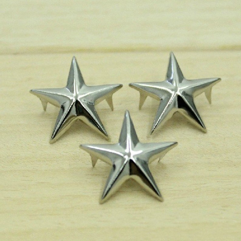 100pcs 15mm Big Size Star Shape Rivet Studs for Clothing - Etsy