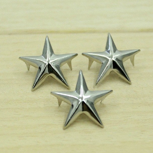 100pcs 15mm Big Size Star Shape Rivet Studs for Clothing - Etsy