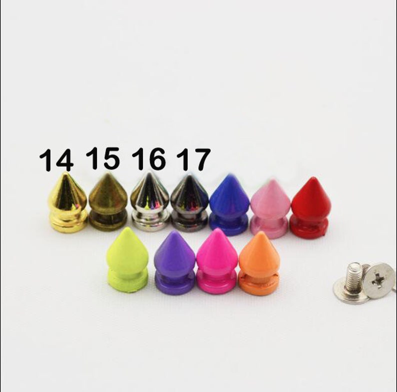 20pcs 8x12mm Bullet Spike Stud With Screwback Rivets Buttons - Etsy