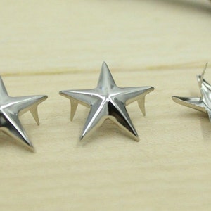 100pcs 15mm Big Size Star Shape Rivet Studs for Clothing - Etsy