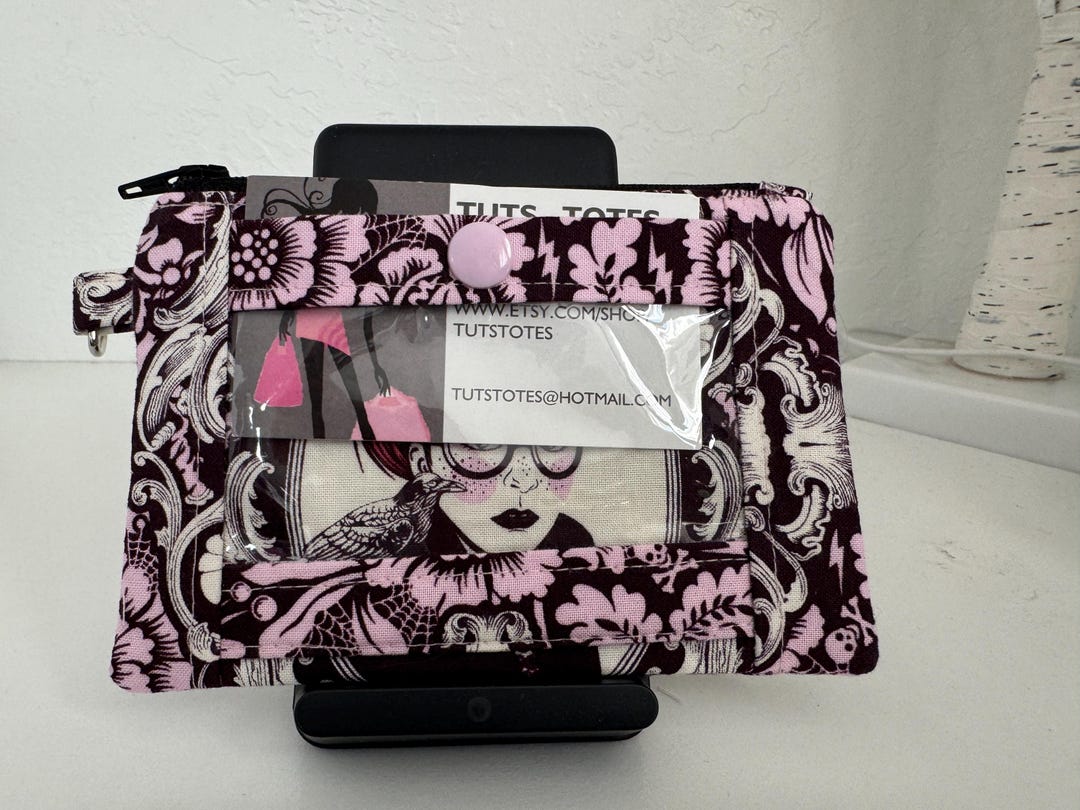 Window Id Clutch Window ID Card Holder ID Wallet Zip-close Wallet ...