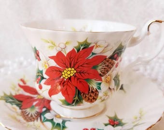 Christmas tea cup | Etsy