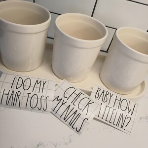Bathroom Decor Set of 3 Rae Dunn Inspired Decals Free Shipping - Etsy ...