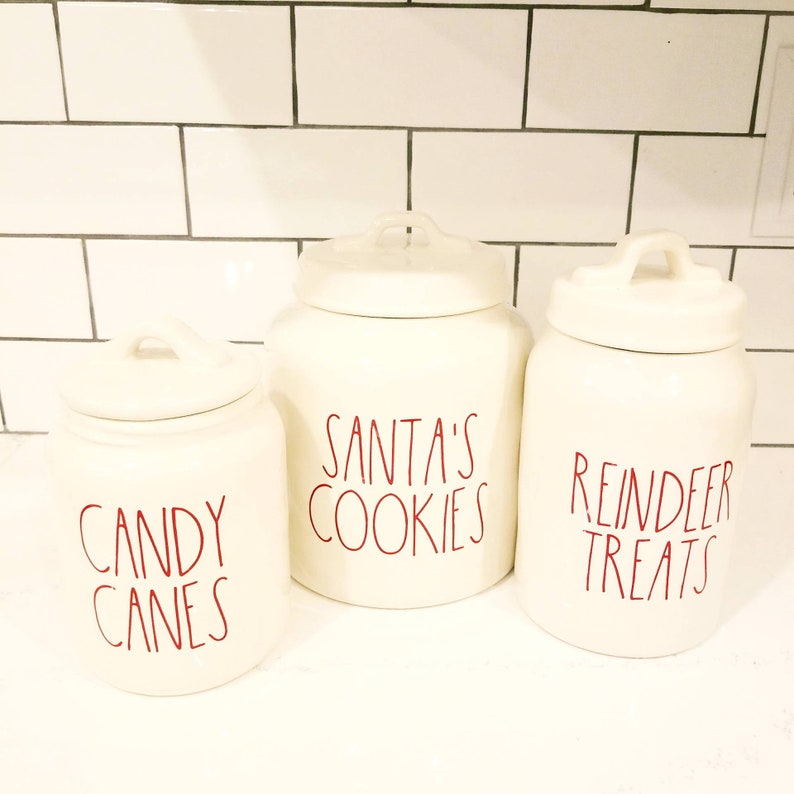 Christmas Themed Rae Dunn Inspired Decals Free Domestic - Etsy