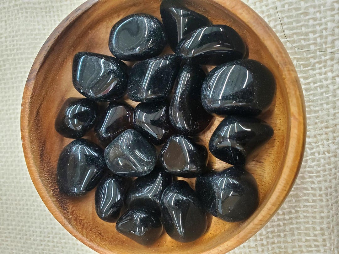 Tumbled Apache Tears | Obsidian Healing Crystal - Etsy