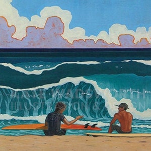Moku Manu Surfers 5x7 Matted Fine Art Print - Etsy