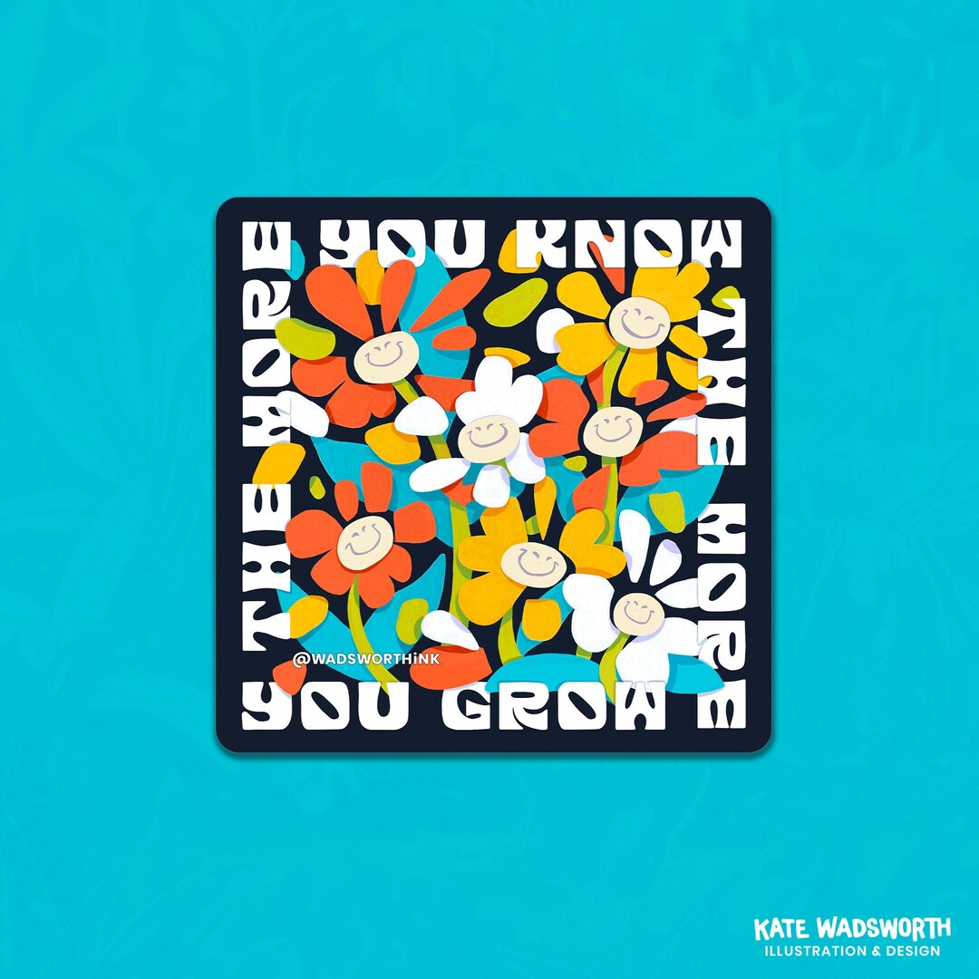 Flower Power Vinyl Sticker 3.5" - Etsy