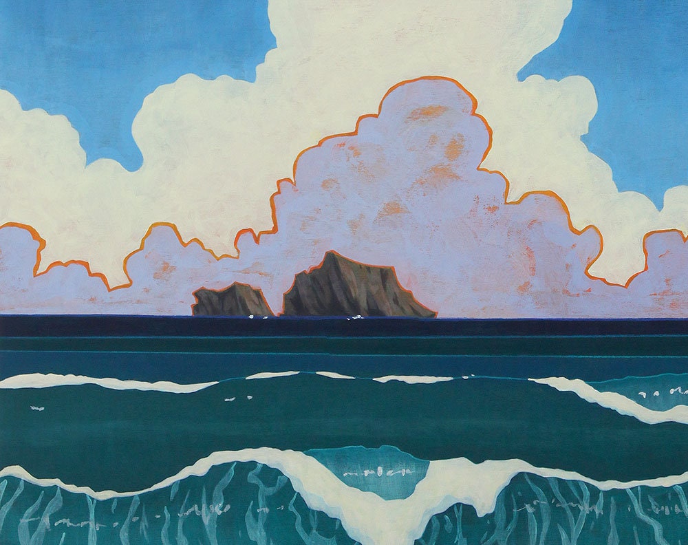 Moku Manu Surfers 12x16 Fine Art Print - Etsy