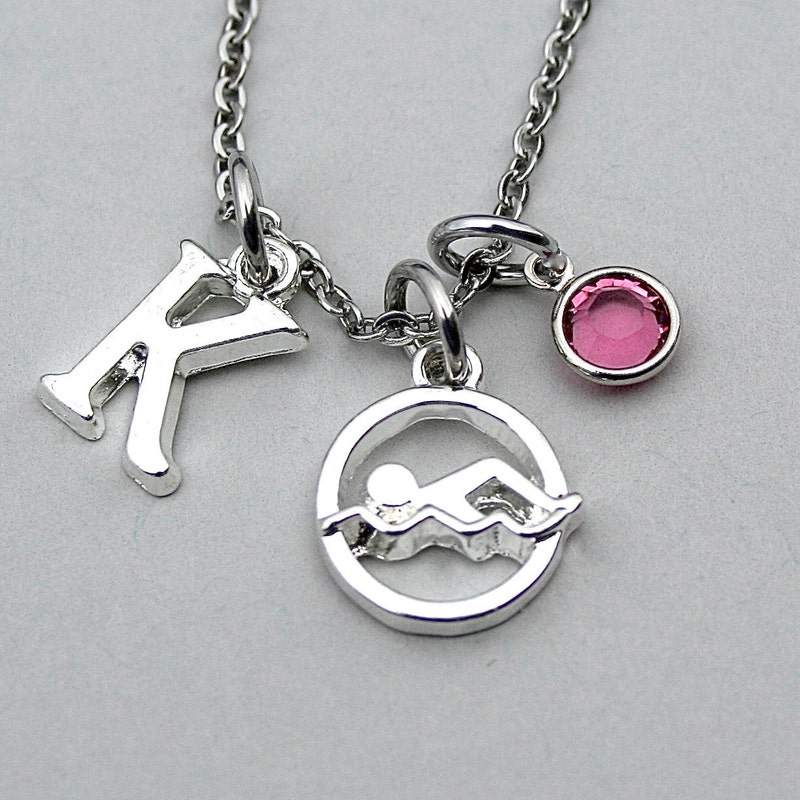 Swimmer Necklace - Etsy