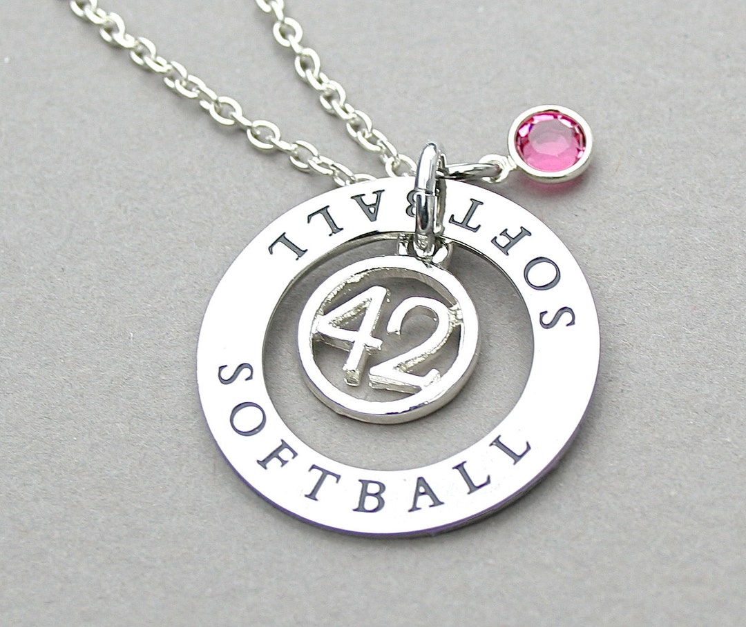 Stainless Steel SOFTBALL Infinity Charm, Personalize , Jersey Number ...