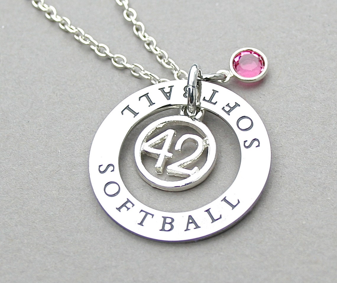 Stainless Steel SOFTBALL Infinity Charm Personalize Jersey - Etsy
