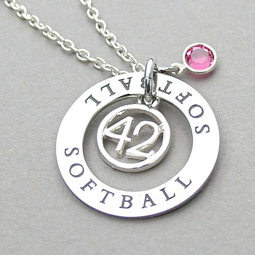 Stainless Steel SOFTBALL Infinity Charm Personalize Jersey - Etsy