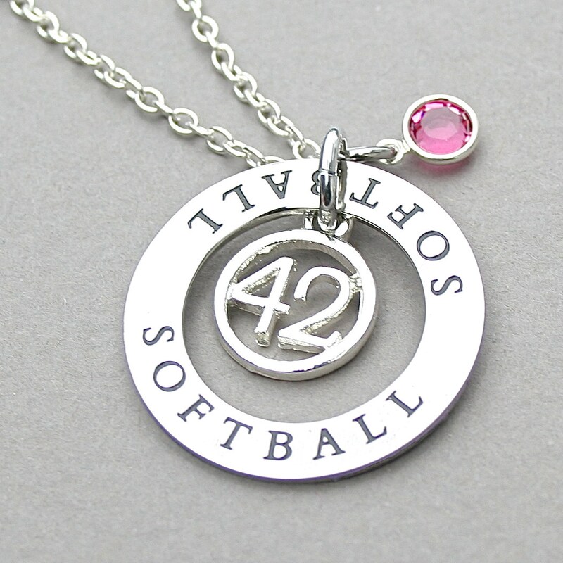 Softball Necklace - Etsy