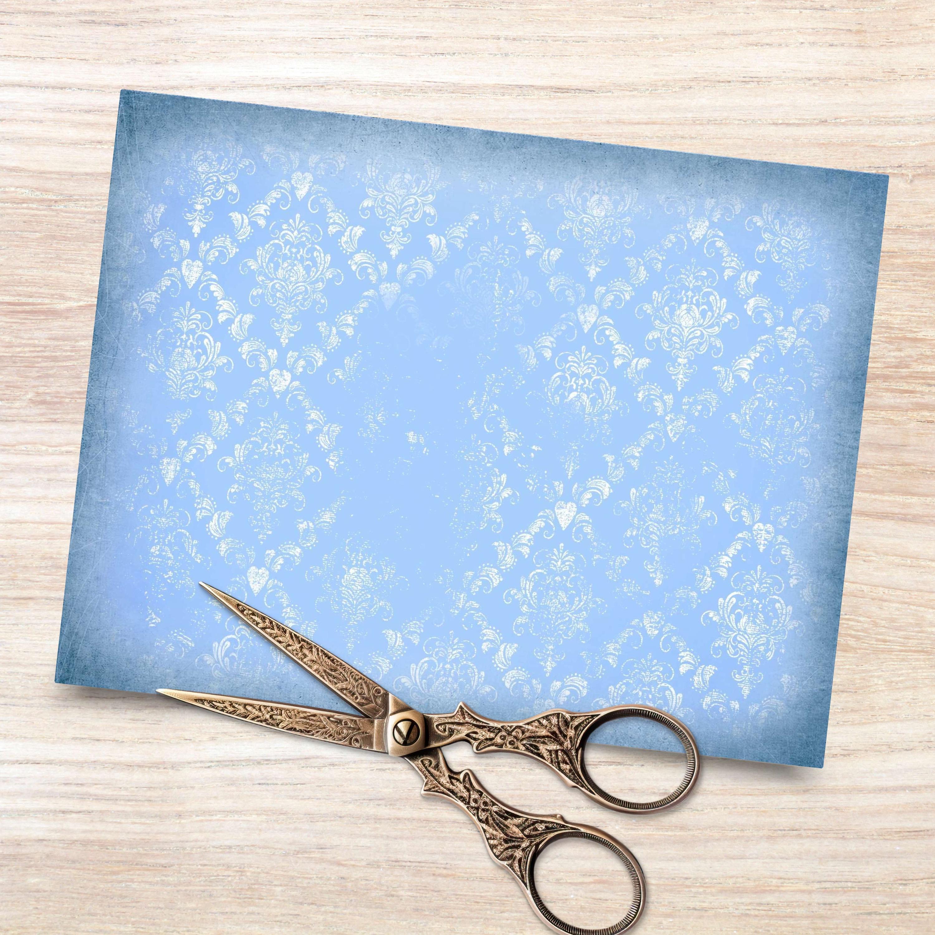 Blue Winter Paper Pack - Snowflake Junk Journal Backing Pages - JJ012 ...