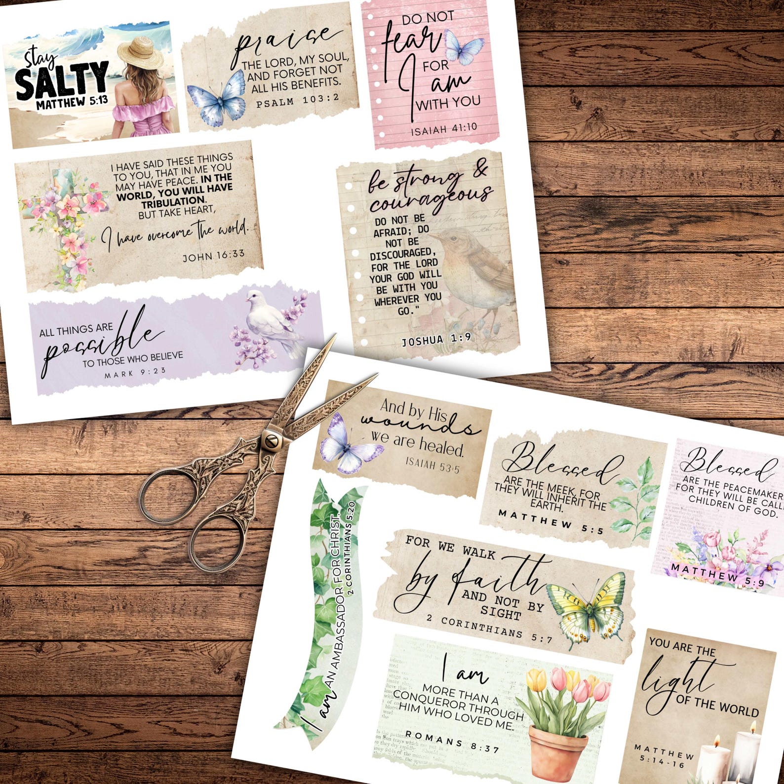 Prayer Board Printables - Scripture Scraps Ephemera for Bible ...
